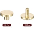 30Pack Brass Chicago Screws, 3x10mm Flat Head Screw Back Binding Post ...