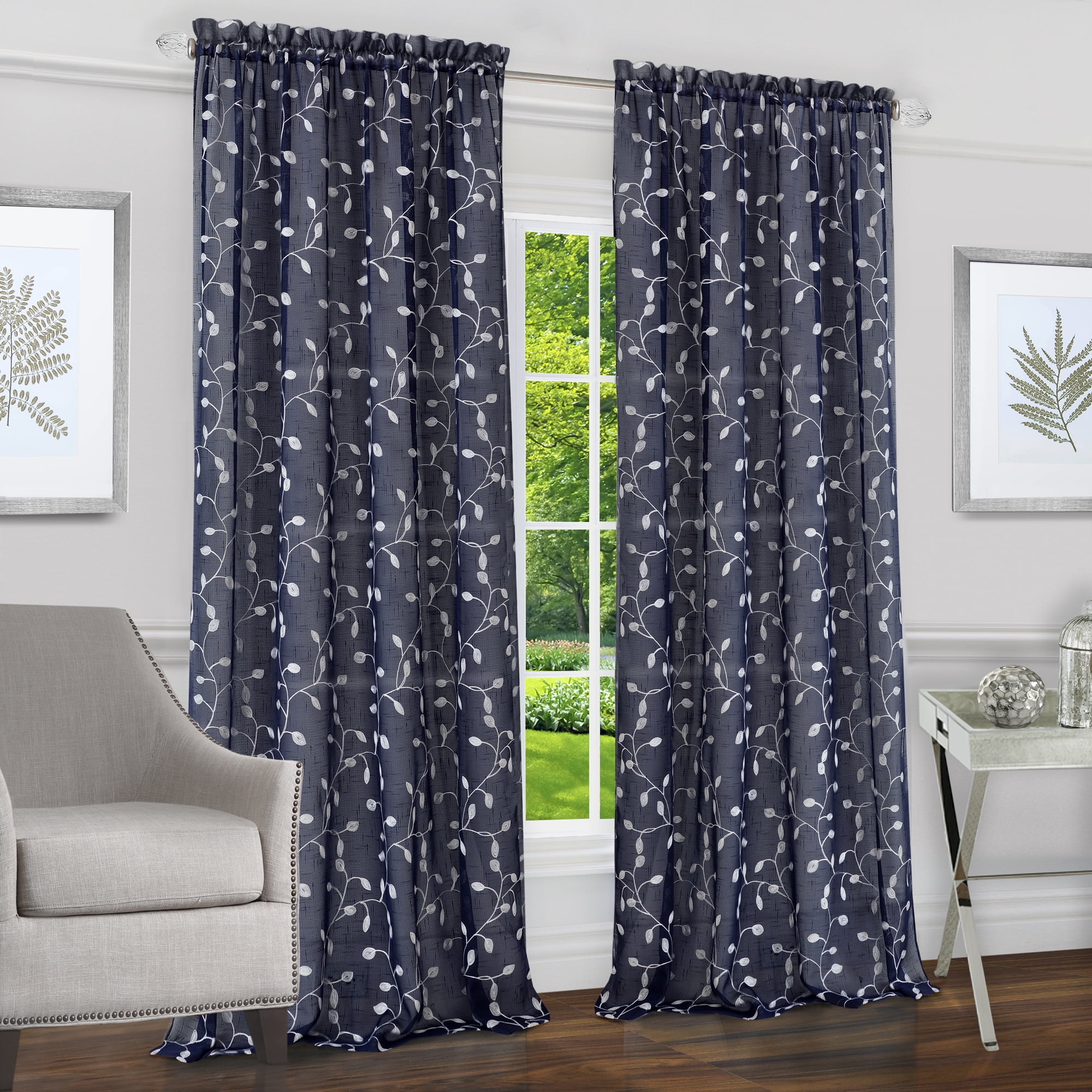 Achim Chloe Rod Pocket Window Curtain Panel - Walmart.com