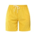 Bmisegm Mens Casual Shorts Summer Fashion Casual Solid Color Tie Style ...