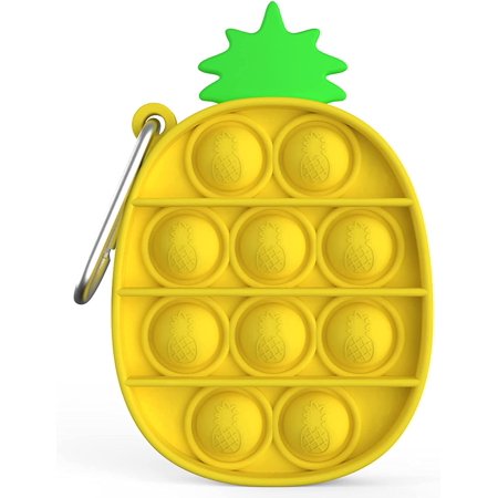 Pineapple Mini Push it Pop Fidget Toy, Small Poppit Keychain Fidget ...
