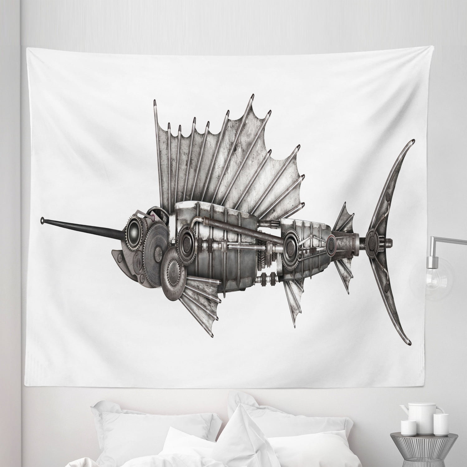 Steampunk Tapestry, Mechanical Animal Photo of Steampunk Style Sailfish ...