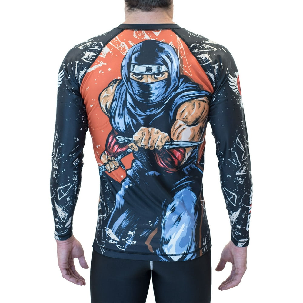 Raven Fightwear - Raven Fightwear Men's Ninja MMA BJJ Rash Guard Black ...