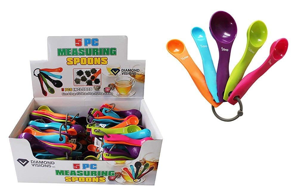 Diamond Visions 01-1346 5 pc Color Coded Measuring Spoon Set 1 Set of 5 ...