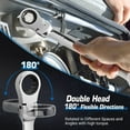 Extra Long Flex Head Ratcheting Wrench set, 6Pcs Double Box End Long ...