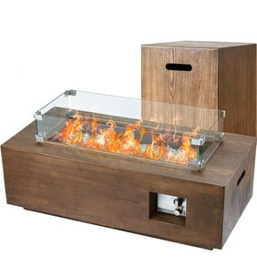 Hanover Aspen Creek 30,000 BTU High-Top Fire Pit Table with Burner Lid ...