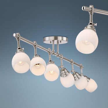 Pro Track Mini S-Wave 6-Head LED Ceiling Track Light Fixture Kit Spot ...