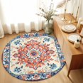 Abstract Bohemian Ethnic Floral Round Rug 5ft Vintage Geometric ...