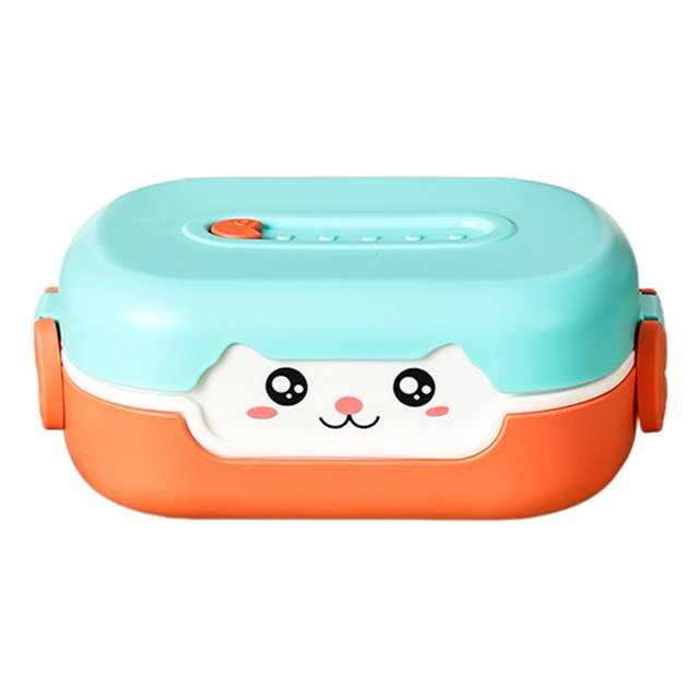 Hloma 700ML Lunch Box Cartoon Cats Pattern Double Insulation Leakproof ...