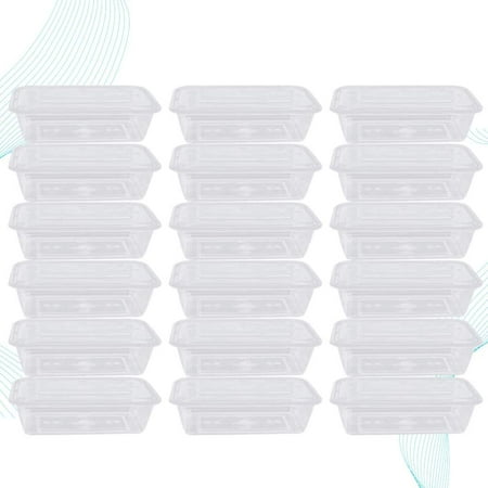 50pc Take Out Food Containers Transparent Plastic Take Out Boxes with ...