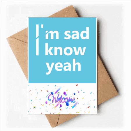 Lyrics I Am Sad Art Deco Fashion Welcome Back Greeting Cards Envelopes ...