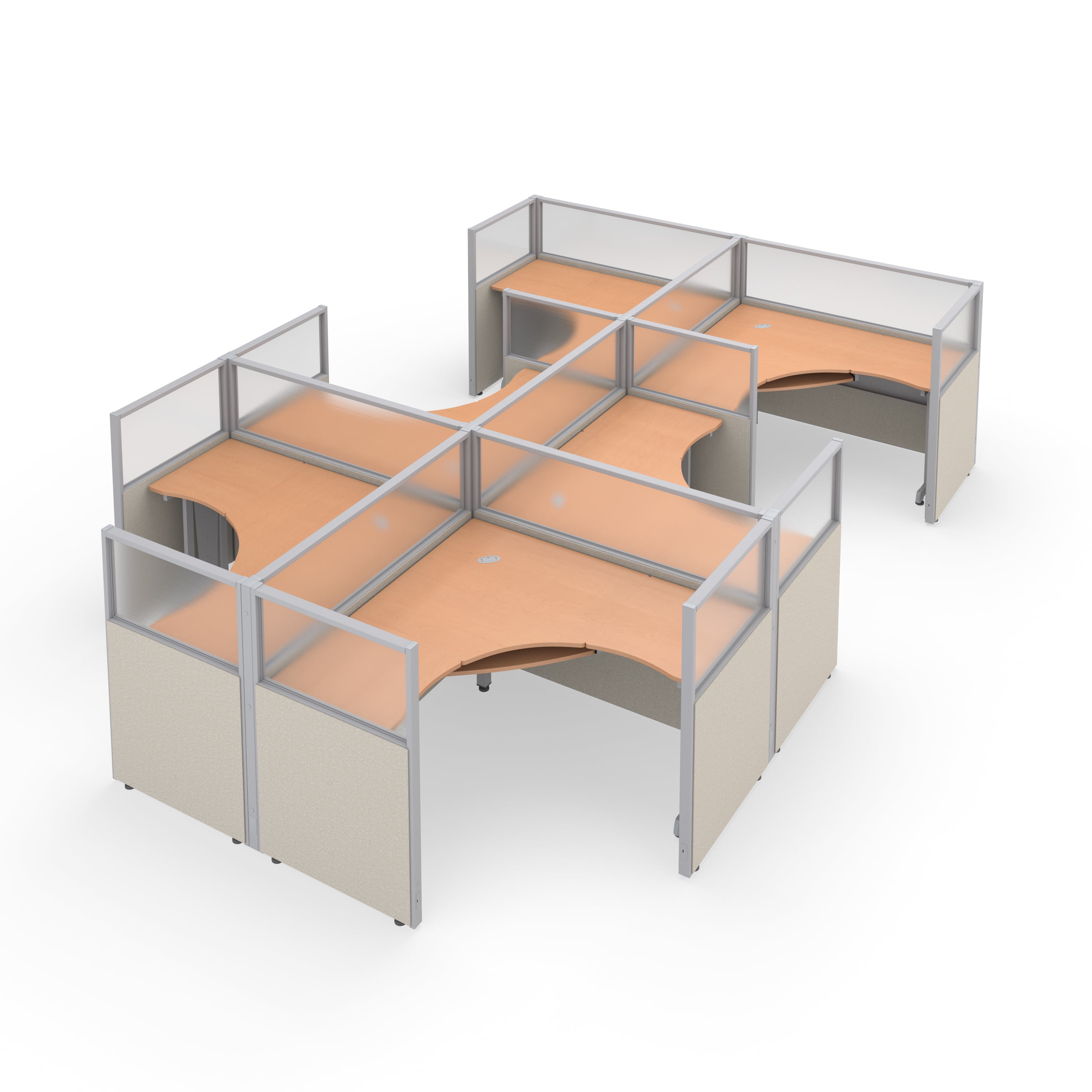 OFM Workstation Panel System 2x3 Configuration - Walmart.com