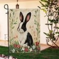 Black and White Bunny Garden Flag, Double Sided Outdoor Yard Flag ...