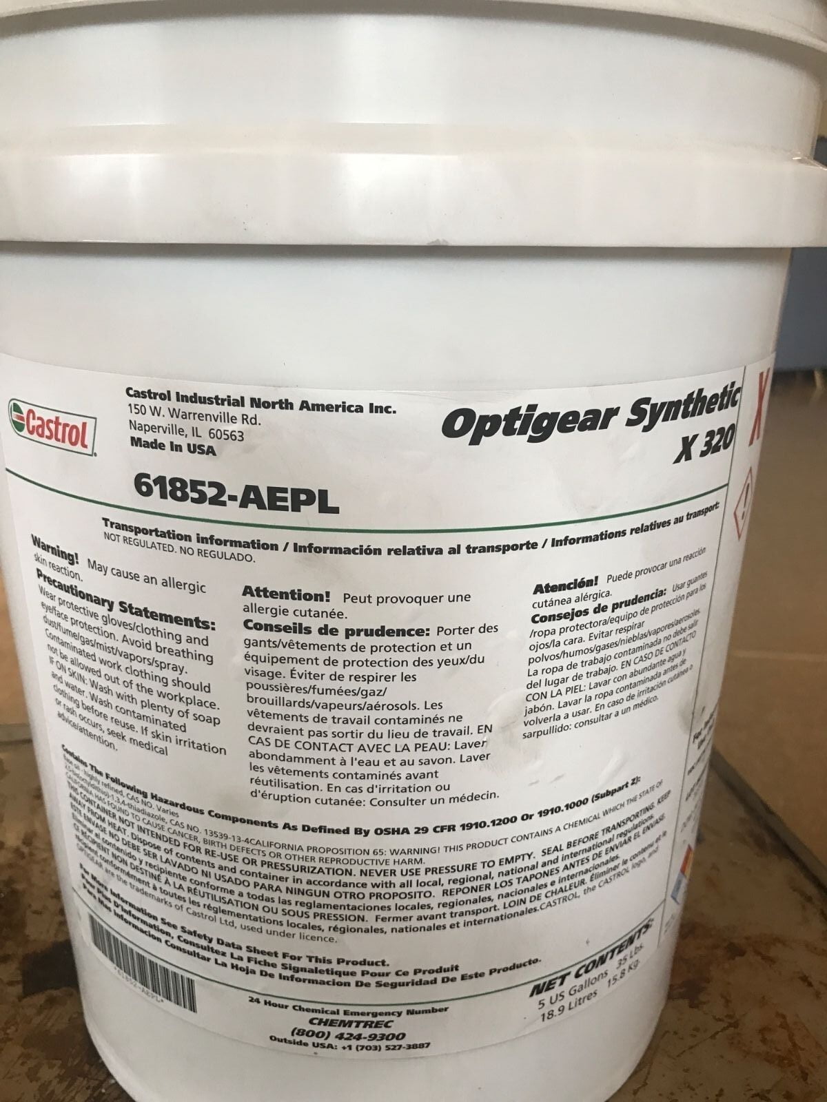 Castrol x 320 Optigear Synthetic X 320 synthetic gear oil 18L - Walmart.com