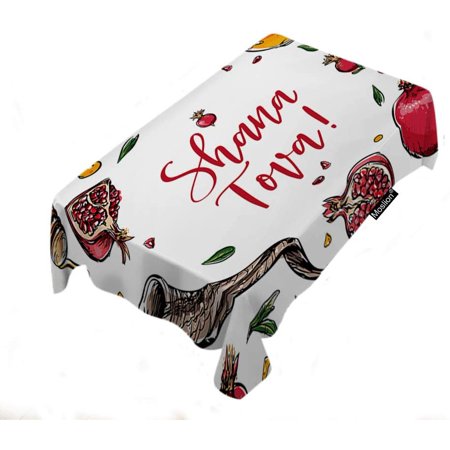 NETSENG Pomegranate Tablecloth 60x104 Inch Rosh Hashanah Shana Tova ...