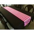 Poplin Table Runner Gingham Checkered Fuchsia - Walmart.com