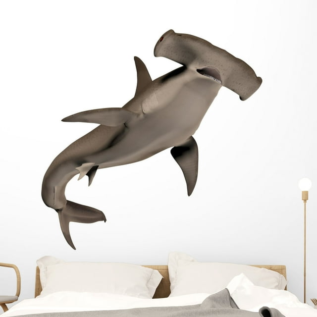 Hammerhead Shark Wall Decal by Wallmonkeys Peel and Stick Graphic (48 ...