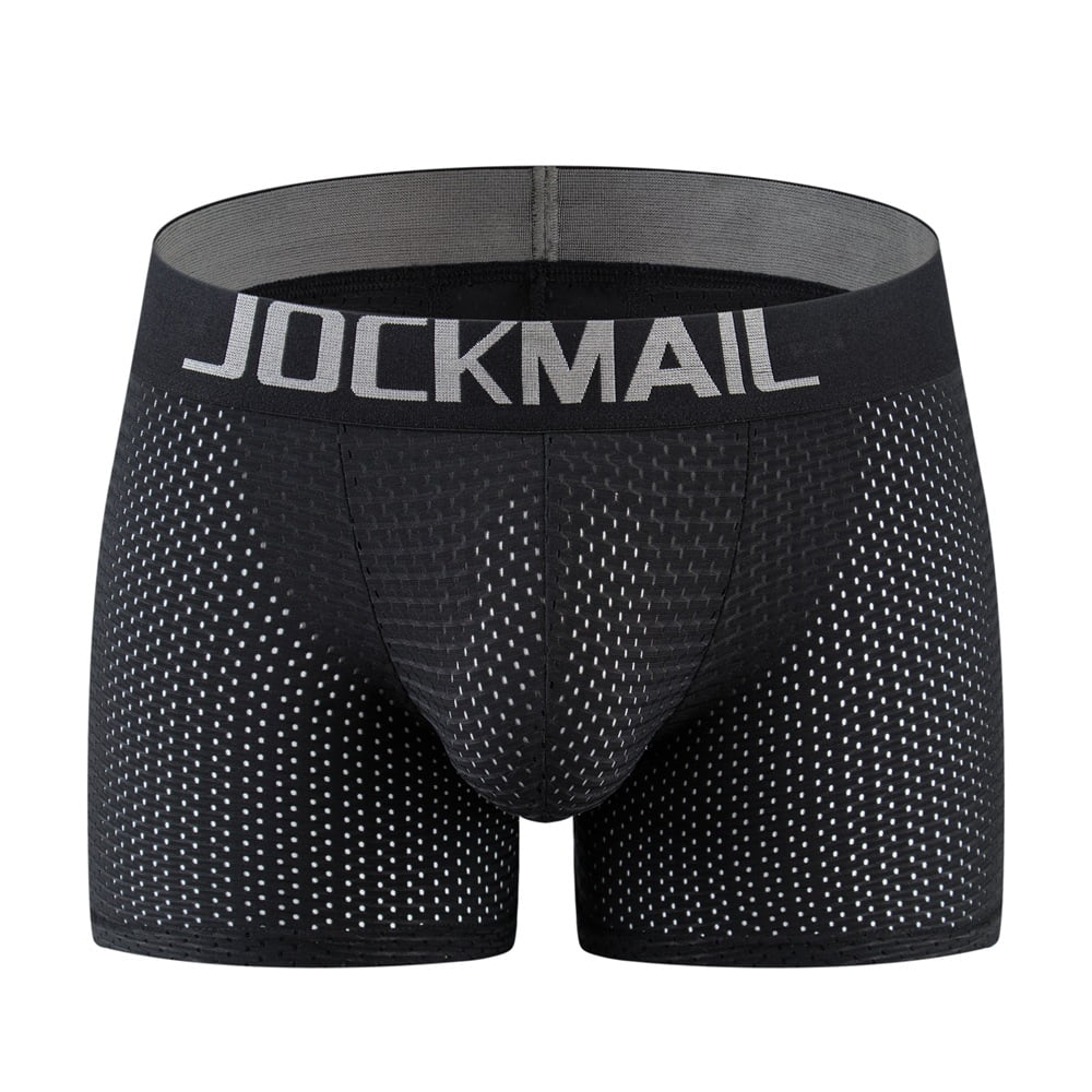 MIZOK Mens Jockstraps Mesh Boxer Padded Underwear Boxer with Hip Pad ...