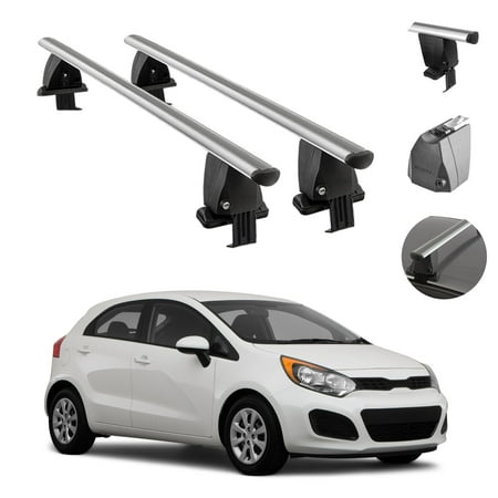 Smooth Roof Rack For Kia Rio Hatchback 2012-2017 Cross Bar Carrier Rail ...