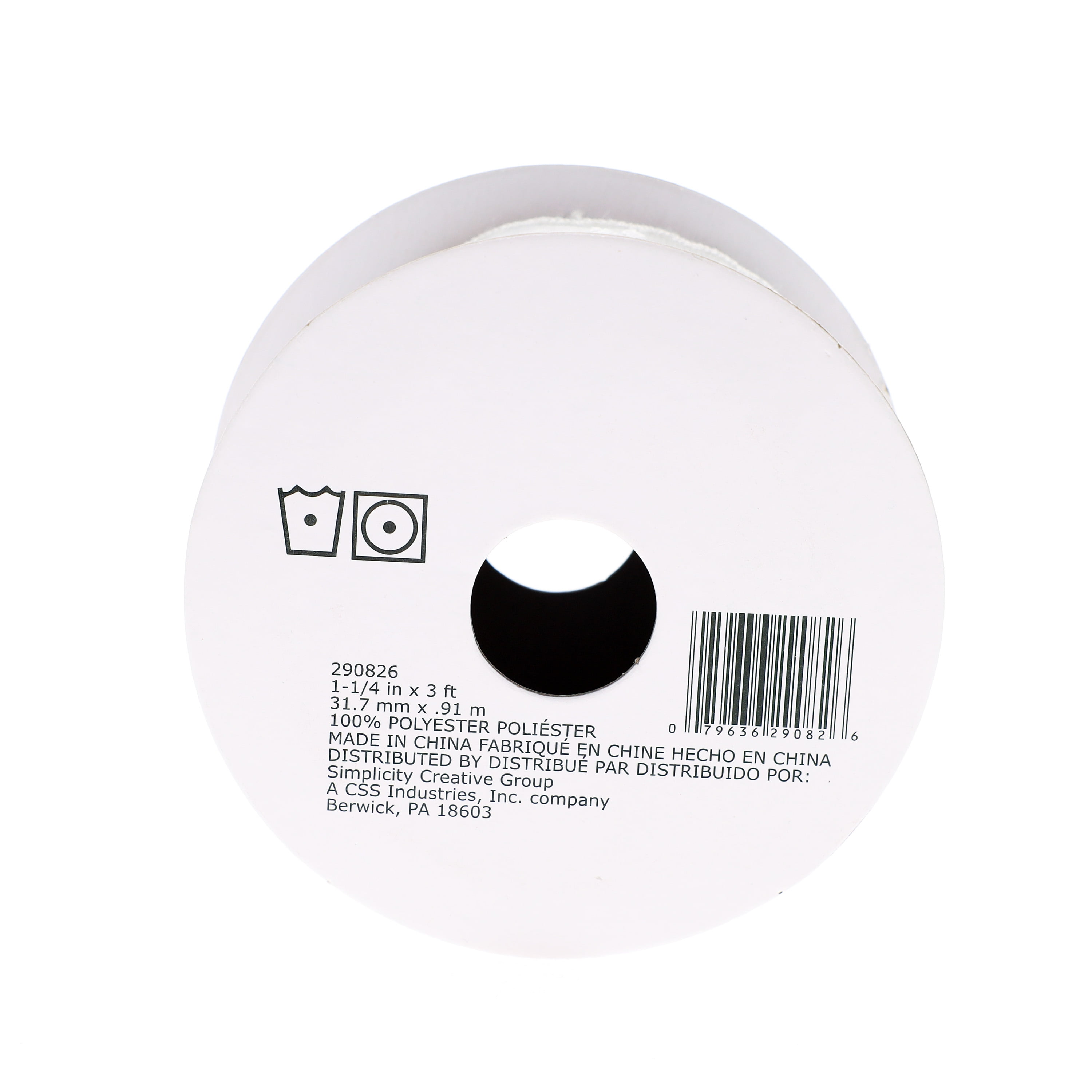 Simplicity Trim, White 1 1/4 inch Embroidered Lace Mesh with Scallop ...