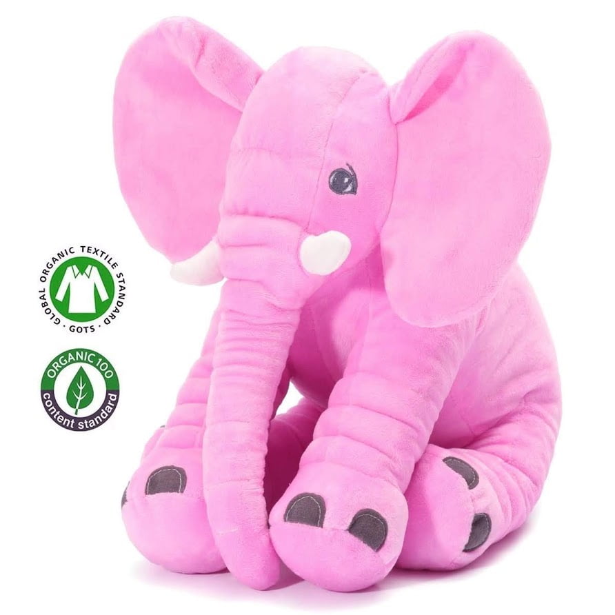 Stuffed Elephant Fluffy Giant Elephant Stuffed Animal Plush Toy Large Soft Baby Pillow Gifts for Kids 13 Inches Pink Walmart