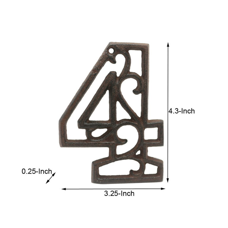 Vintage Metal Numbers