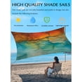 Abstract Sun Shade Sail 6.5'X10' Orange Teal Green Gradient Fluid Art ...