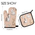2PCS Pot Holders and Oven Mitts Sets Cooking Gloves Kitchen Gloves Heat ...