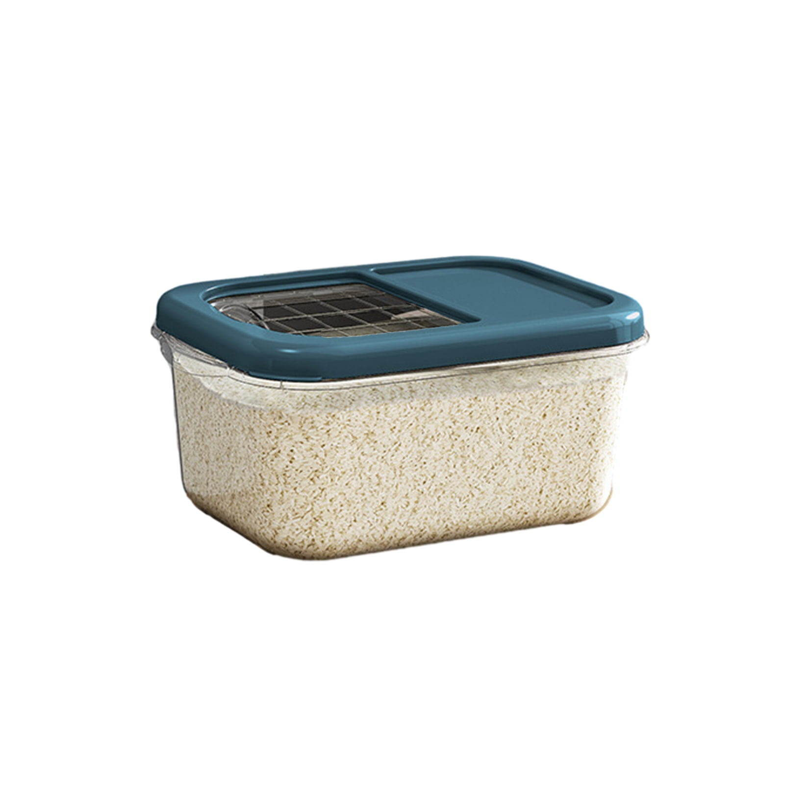 Hesroicy Transparent Rice Bucket - Slide Cover - Push-Pull Switch ...