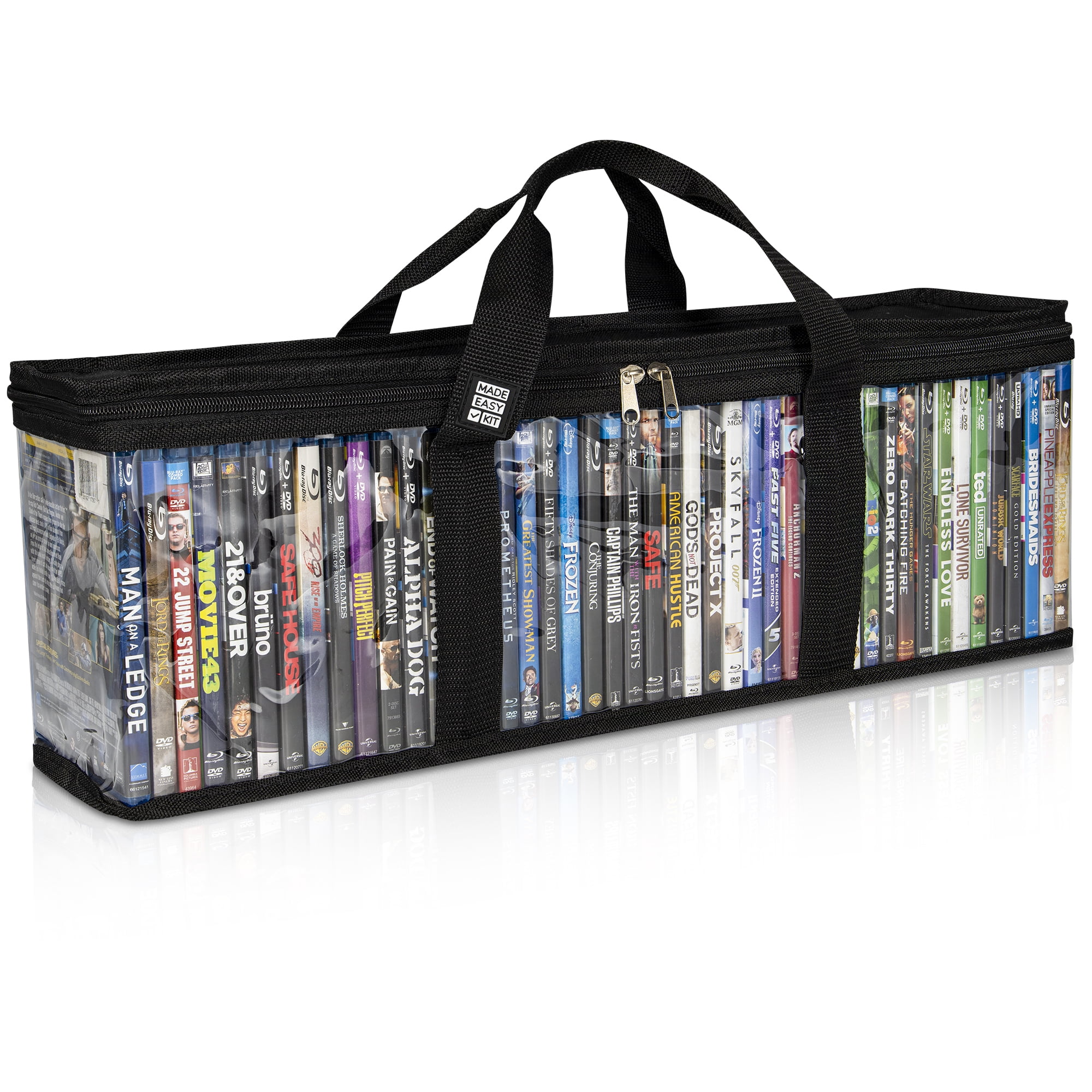 Made Easy Kit Blu-ray Media Storage Bag Case - Clear PVC Organizer With ...