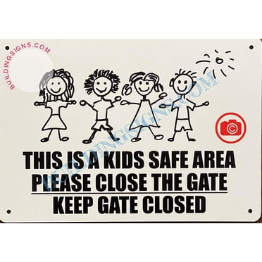Attention Please Close Gate When Entering Or Exiting Sign - Walmart.com