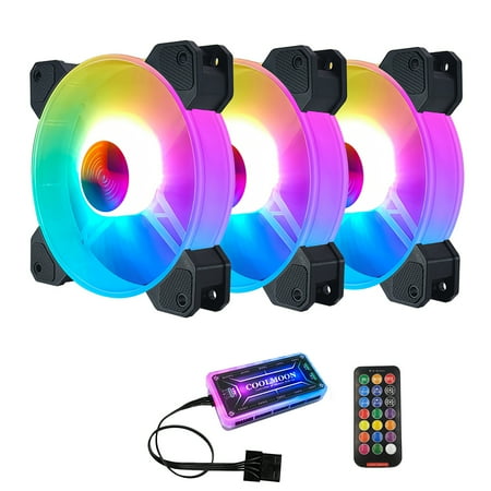 GGHKDD Adjustable RGB Chassis Fan High Airflow Case Fan Full Frame ...
