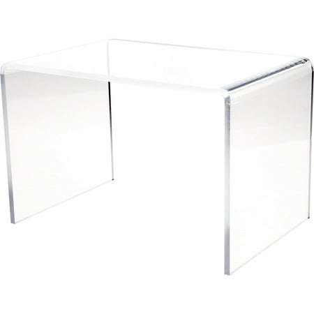 Plymor Clear Acrylic Rectangular Display Riser, 10 inch Height x 15 ...