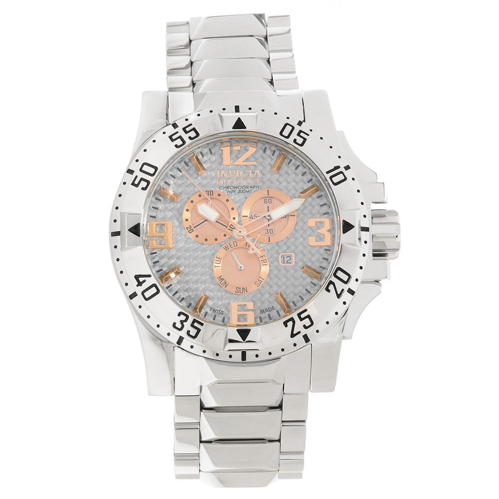 Invicta Men's 15314 Excursion Chronograph Antique Silver Dial Stainless Steel Dive Watch ...