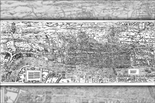 42x63 Poster; Civitas Londinium Or The Agas Map Of London Late 1500S ...