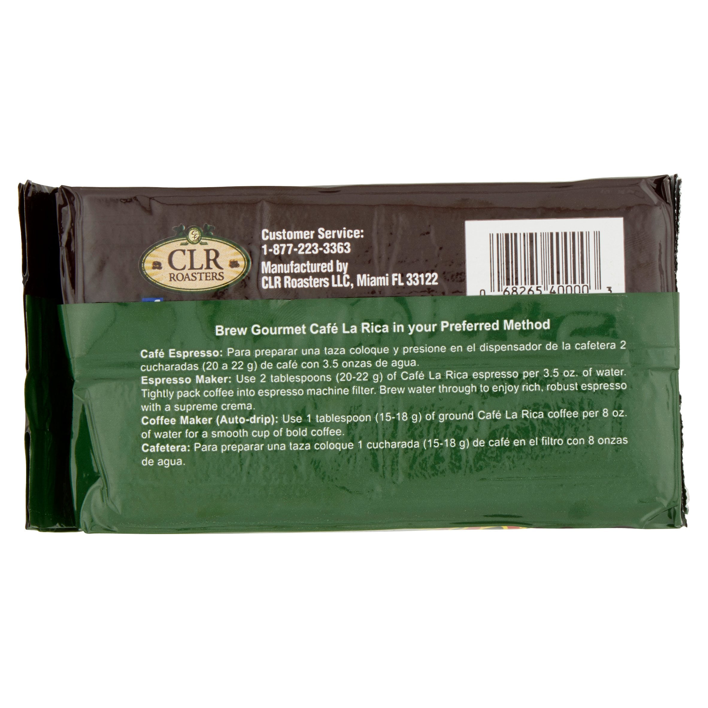 Cafe La Rica Gourmet Espresso Ground Coffee, 10 oz