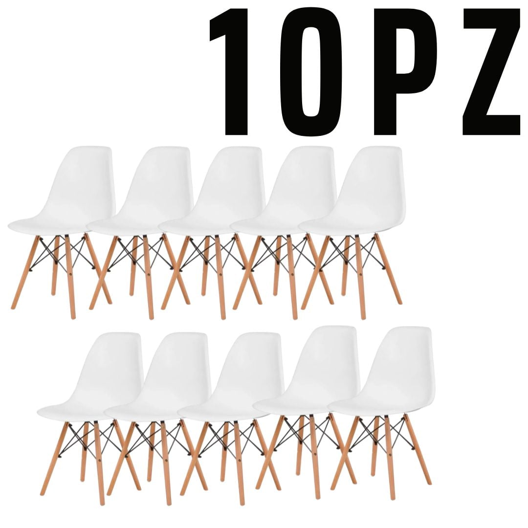 Silla Eames Blanca 10pz INMATMEX EAMES | Walmart en línea