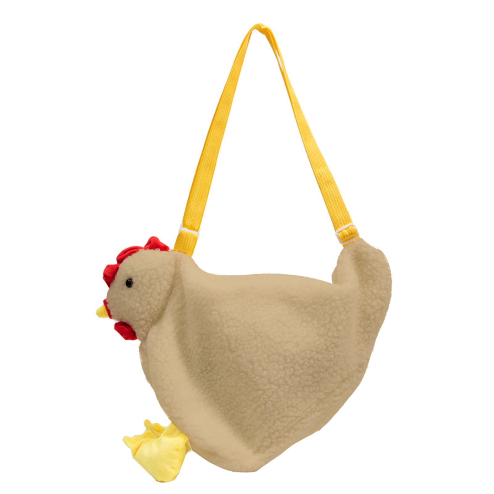 Handbag Women Faux Fur Shoulder Tote Cute Cartoon Chicken Plush ...