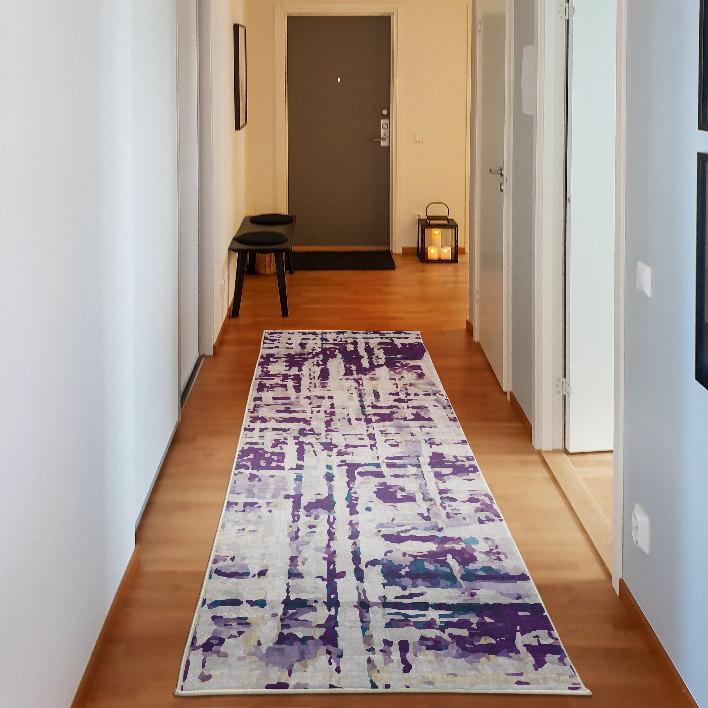 Grunge Decorative Rug, Abstract Paint Manifold Complicated Mixed and ...