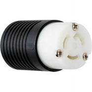Leviton 000-515CR-000 3 Wire Rubber Grounding Connector, 15Amp, Black ...