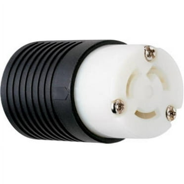 Leviton 000-515CR-000 3 Wire Rubber Grounding Connector, 15Amp, Black ...