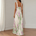 Wedding Guest Dresses for Women, Floral Pleated Chiffon Maxi Dress ...
