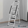 LivingSURE Compact 4-Step Safety Ladder - Anti-Slip Treads, Padded ...