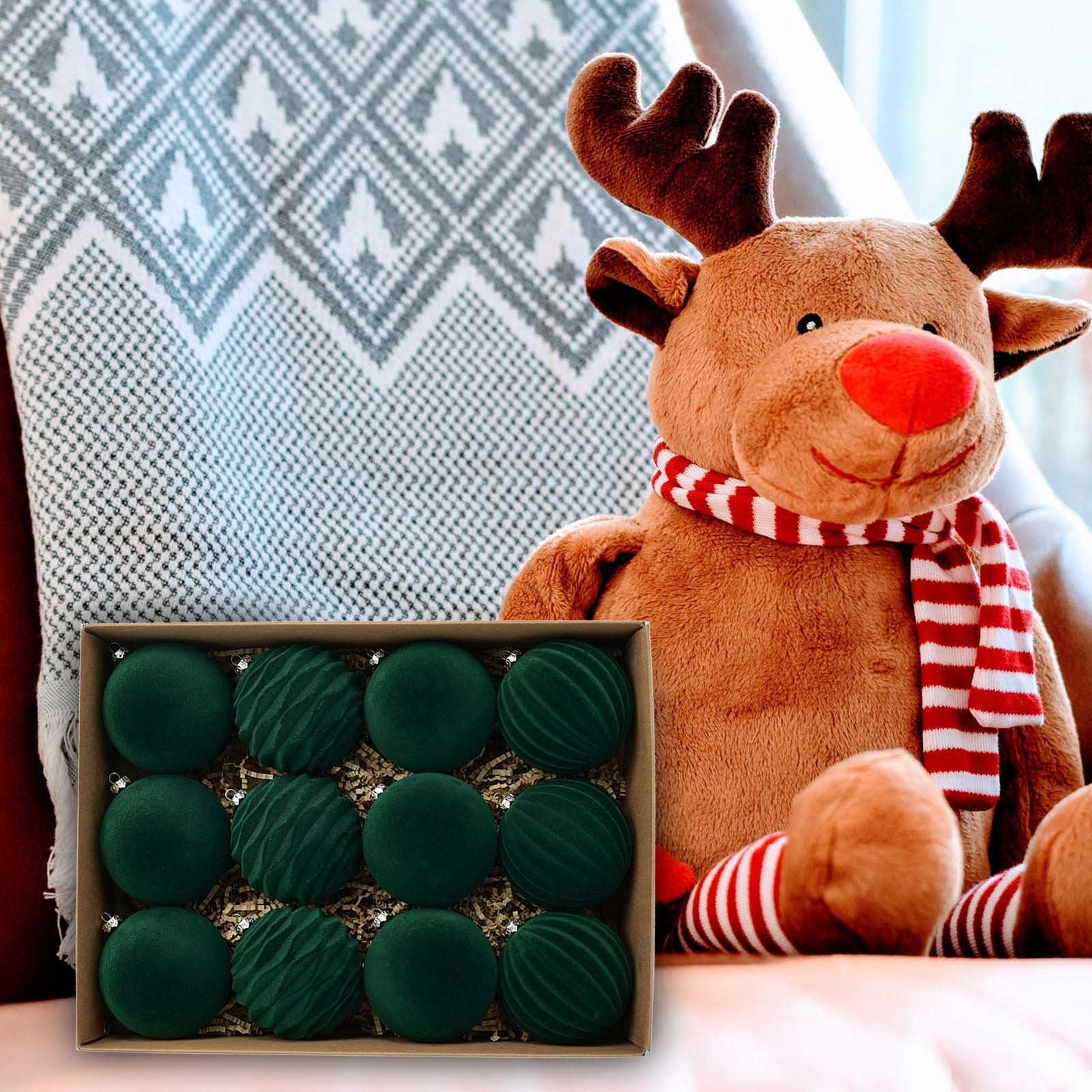 Click here for Generic Green Green Flocking Christmas Ball Tree O... prices