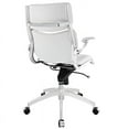 Hawthorne Collection Faux Leather Swivel Office Chair in White ...
