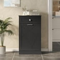 Vabches Kitchen Tilt Out Trash Cabinet, Wooden Pet Proof Trash Can, 10 ...