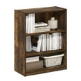 Furinno Gehry 3-Tier Bookcase, Bookshelf with Adjustable Shelves, Amber Pine - Walmart.com
