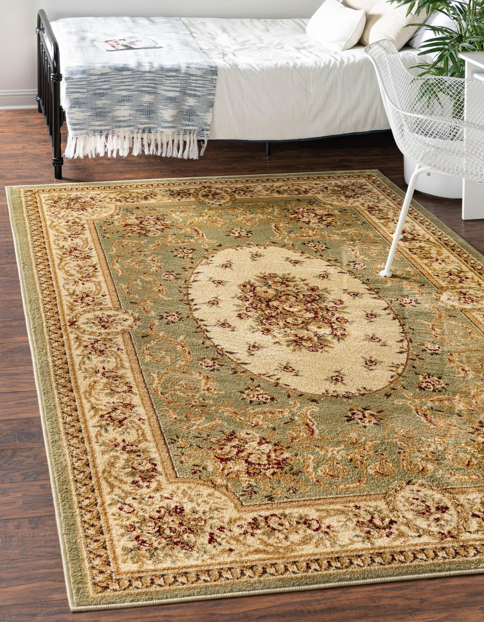 Rugs.com Chateau Collection Rug – 10 Ft Runner Cream Medium Rug Perfect ...