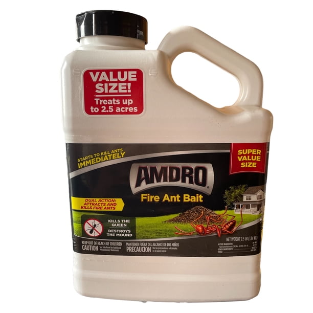 Amdro Dual Action Fire Ant Bait Granules, 2.5lbs, Kills Queen ...