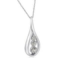 Pompeii 1/2ct 3-Stone Diamond Infinity Pendant 14k White Gold 1" Tall ...
