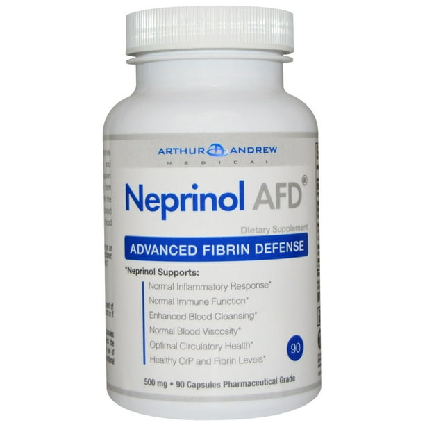 Arthur Andrew Medical Neprinol AFD, Advanced Fibrin Defense, 500 mg, 90 ...